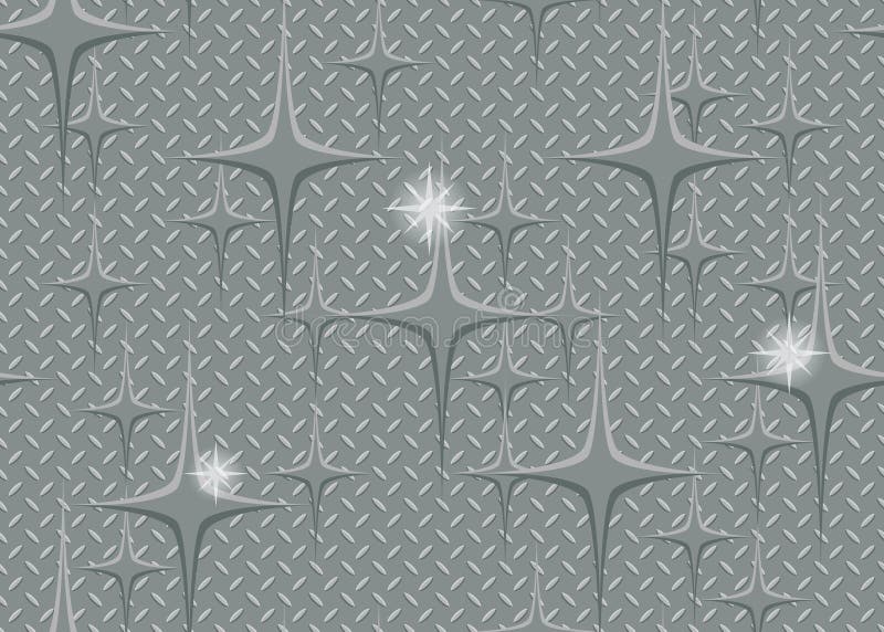 Metal Stars on Metal Floor Background, Seamless Pattern Stock ...