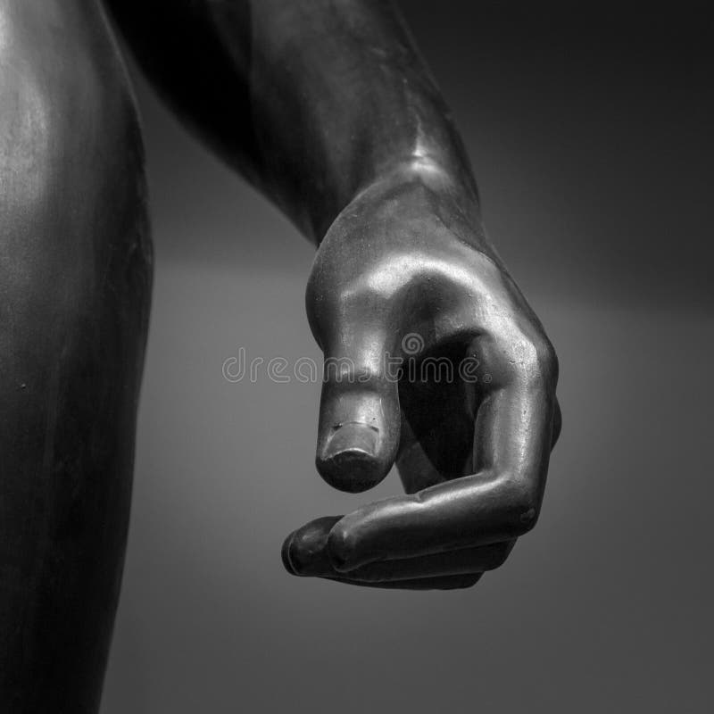 Metal Statue Detail of Human Hand Stock Image - Image of ancient ...