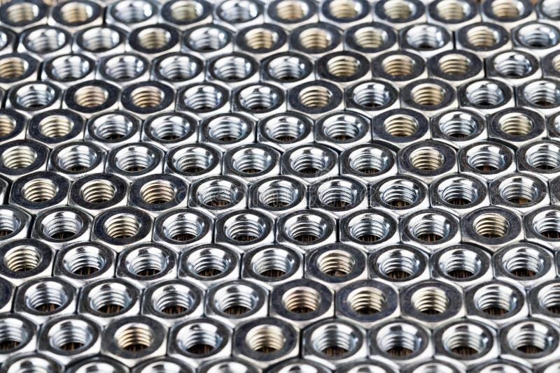 Metal Steel Nuts for Installation Work Stock Photo - Image of silver ...