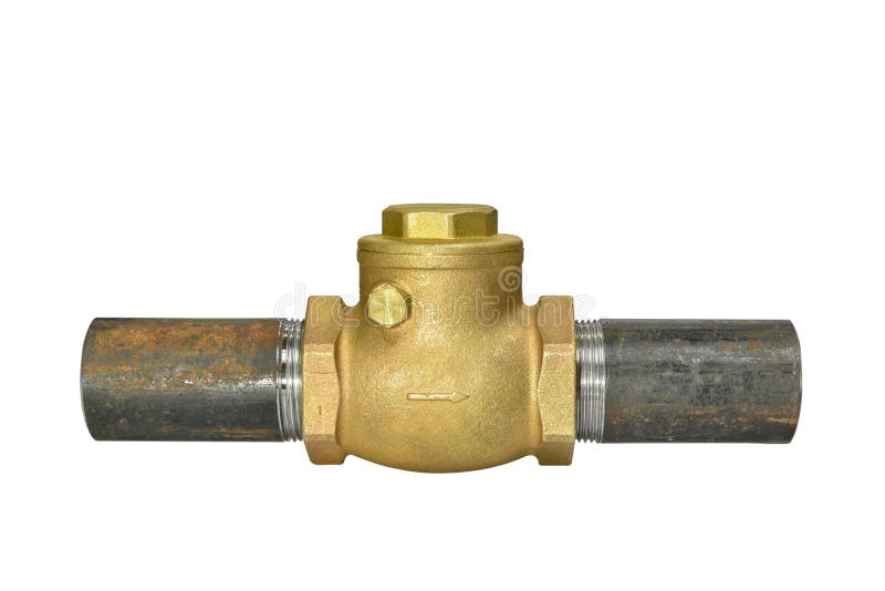 Check Valve Connecting with Pipe Stock Photo - Image of faucet ...
