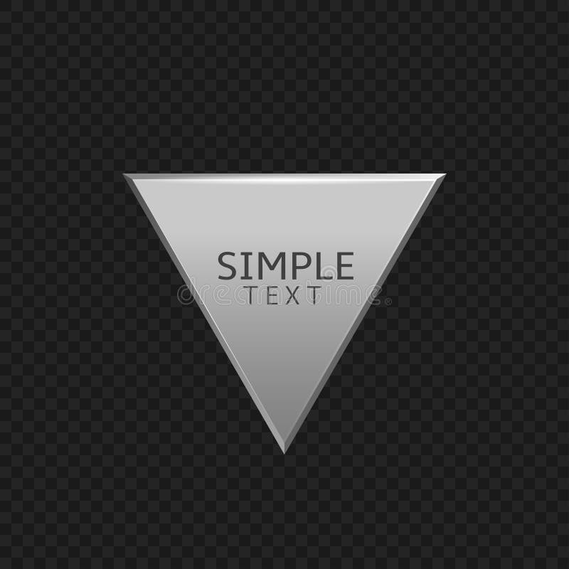 Silver triangle label stock vector. Illustration of industrial - 115044707