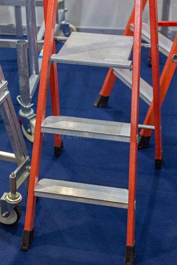 Metal Step Ladder stock photo. Image of equipment, industrial - 221590600