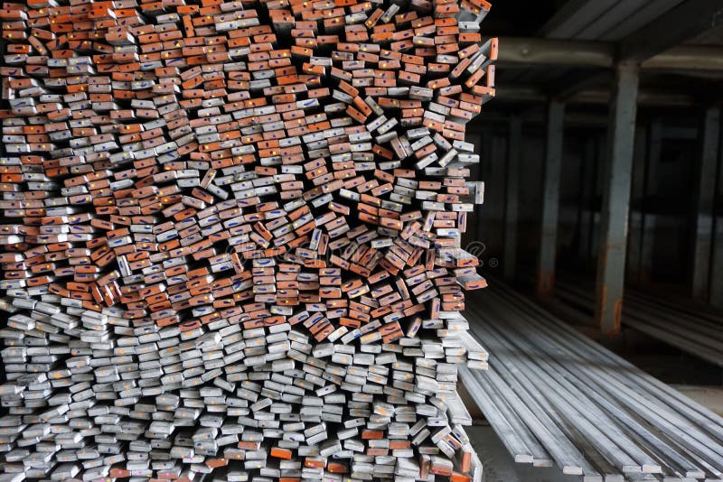 Metal stock in warehouse stock photo. Image of profiles - 72279718