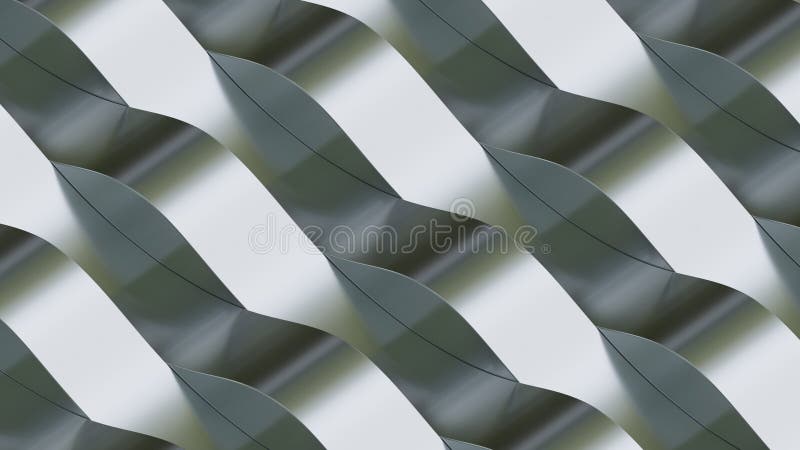 Metal Stripes in Waves. 3D Illustration Stock Illustration ...