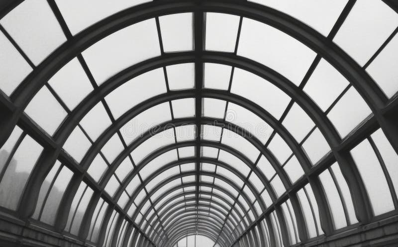 Metal Structure Abstract, Steel Architecture Design, Black and White ...