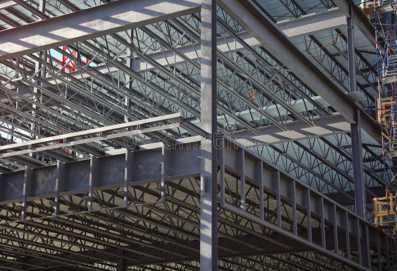 Metal Structure Background Construction Site Industry Metal Beams Tower ...