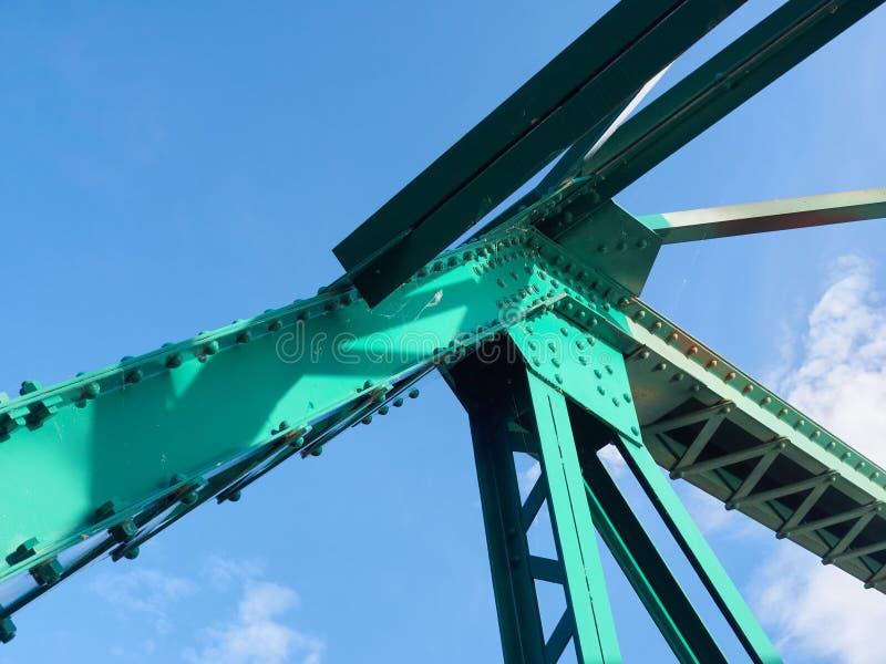 A Metal Structure of a Bridge. Stock Image - Image of metal, bridge ...