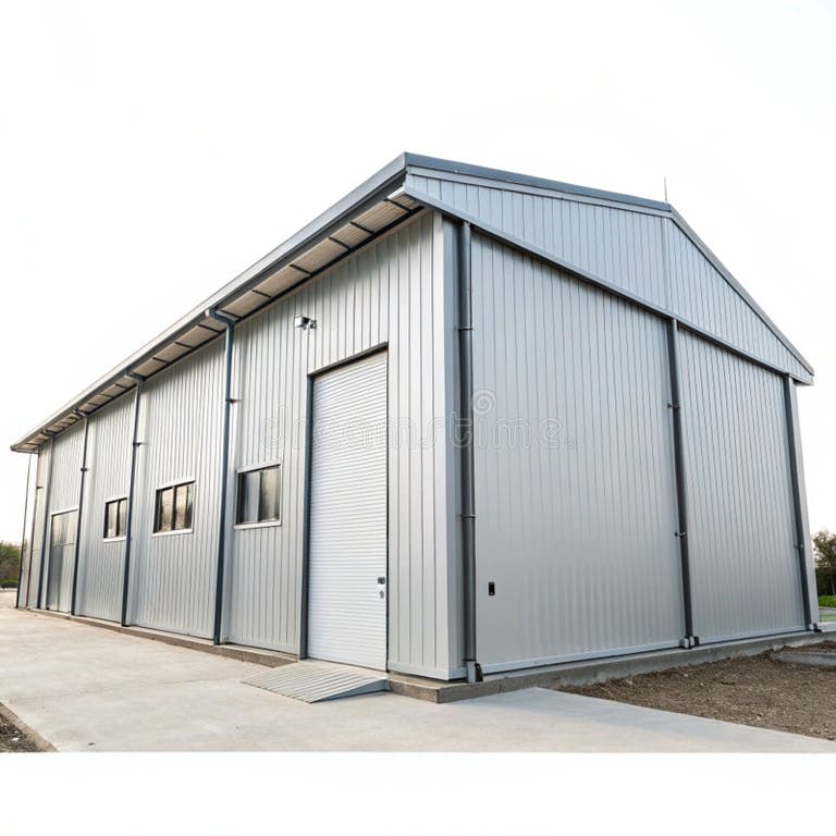 Metal Structure Building Isolated on Transparent Background Stock ...