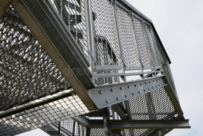 Metal Structure of the Tower for Viewing Stock Image - Image of mesh ...