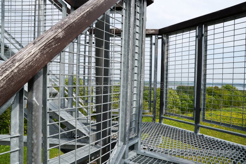 Metal Structure of the Tower for Viewing Stock Image - Image of mesh ...