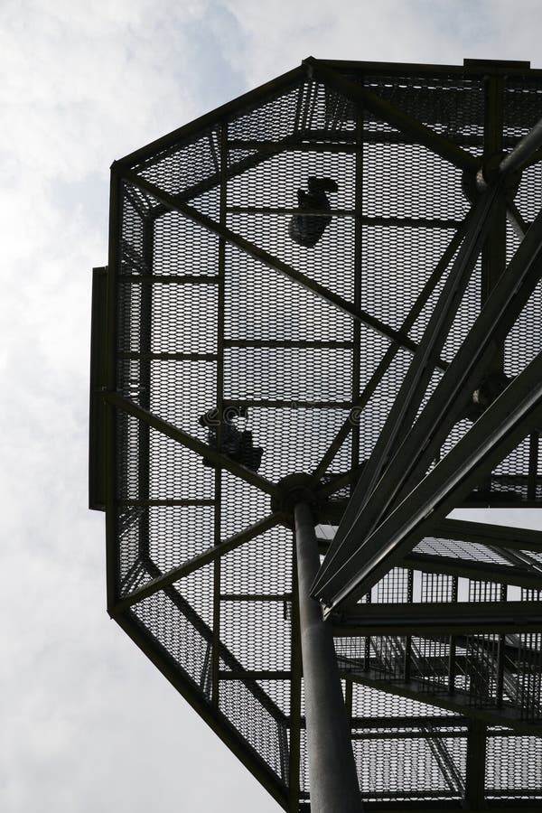 Metal Structure of the Tower for Viewing Stock Image - Image of mesh ...