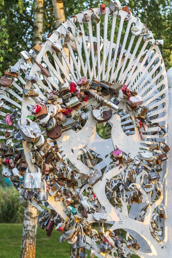 Metal Structure Where Couples Locking the Locks As a Sign of True Love ...