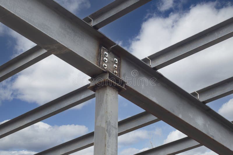 Metal Structures on the Construction of a House.Fastening of Metal ...
