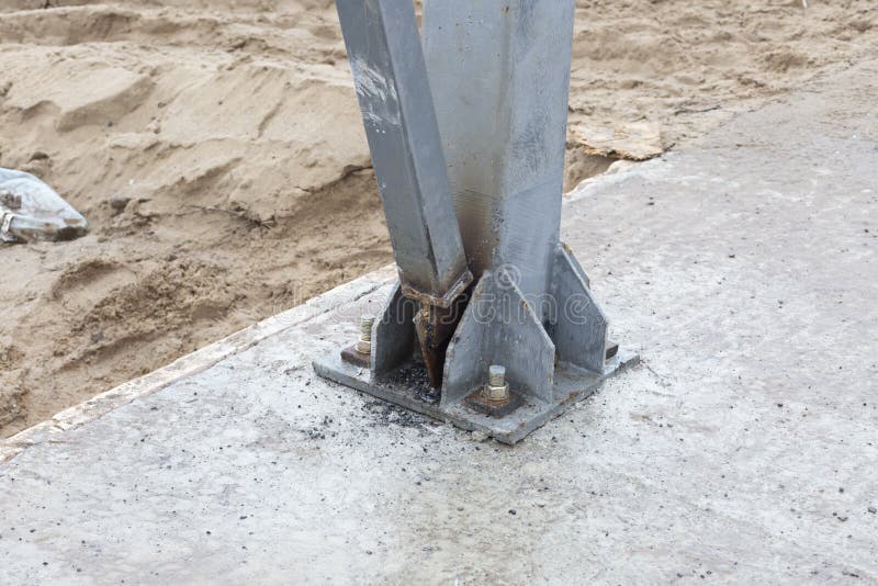 Metal Structures on the Construction of a House.Fastening of Metal ...