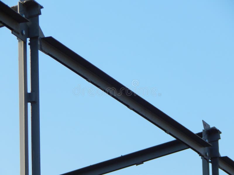 Metal Structures in Construction Stock Photo - Image of urban, metal ...