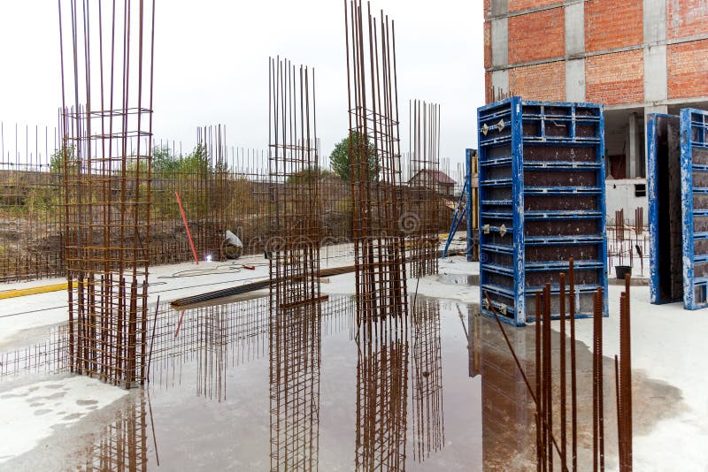 Metal Structures for Monolithic Casting Stock Image - Image of concrete ...