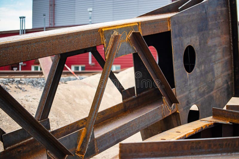 Metal Structures Stored at an Industrial Site, Highlighting the Robust ...