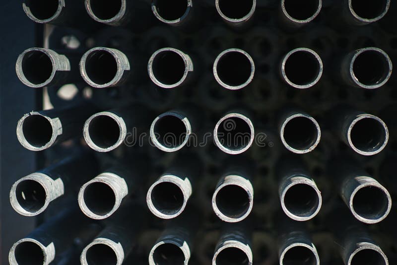 Metal Structures in a Warehouse in Stacks. Metal Supports for ...
