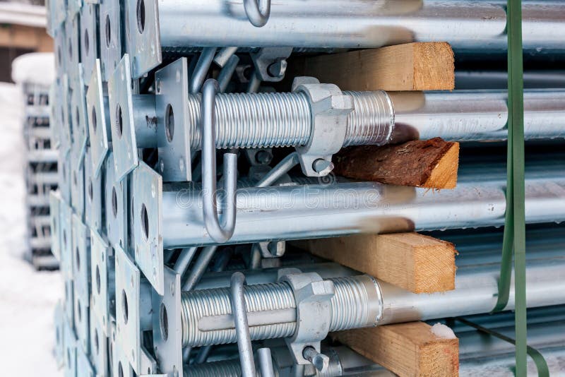 Metal Supports for Construction Formwork Stock Image - Image of ...
