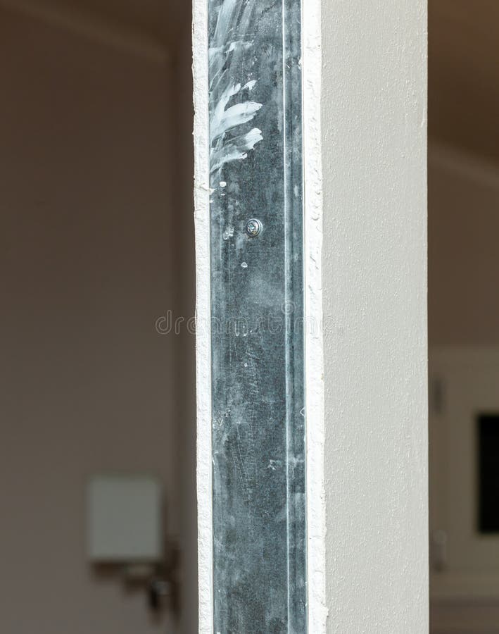 Metal Stud Framing Supporting Plasterboard Wall during Home Renovation ...