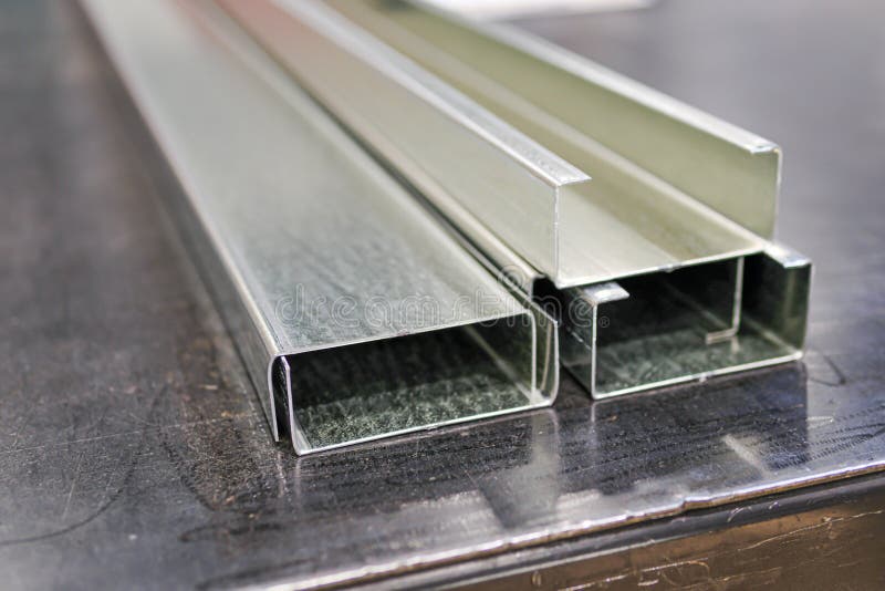 Metal Stud for Wall Framing Manufactured at Metal Factory Stock Photo ...