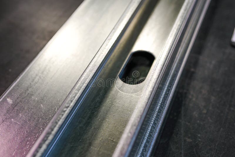 Metal Stud for Wall Framing Manufactured at Metal Factory Stock Photo ...