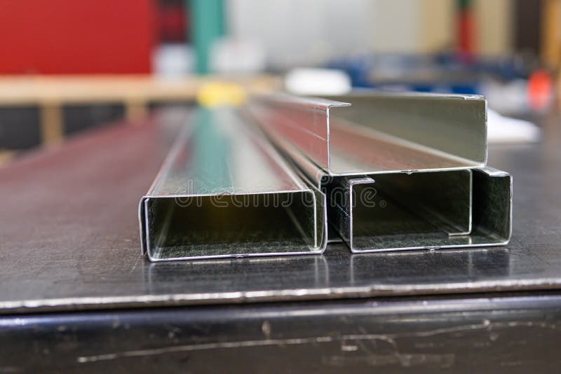 Metal Stud for Wall Framing Manufactured at Metal Factory Stock Photo ...