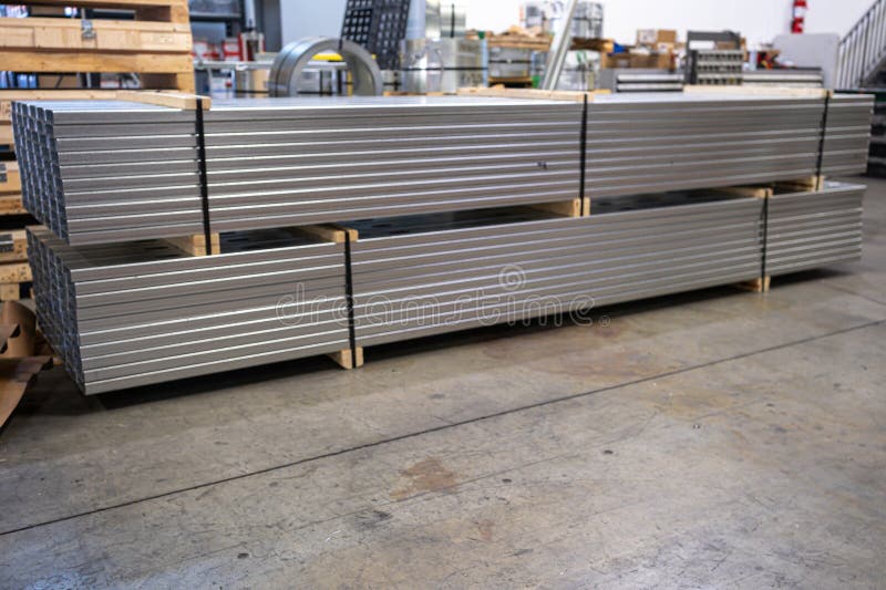 Metal Stud for Wall Framing Manufactured at Metal Factory Stock Image ...