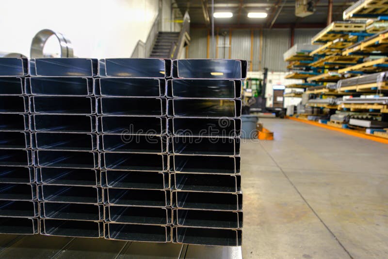 Metal Stud for Wall Framing Manufactured at Metal Factory Stock Image ...