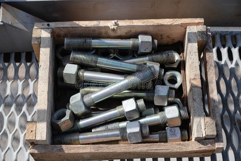 Metal Studs for Fixing Process Equipment Stock Photo - Image of ...