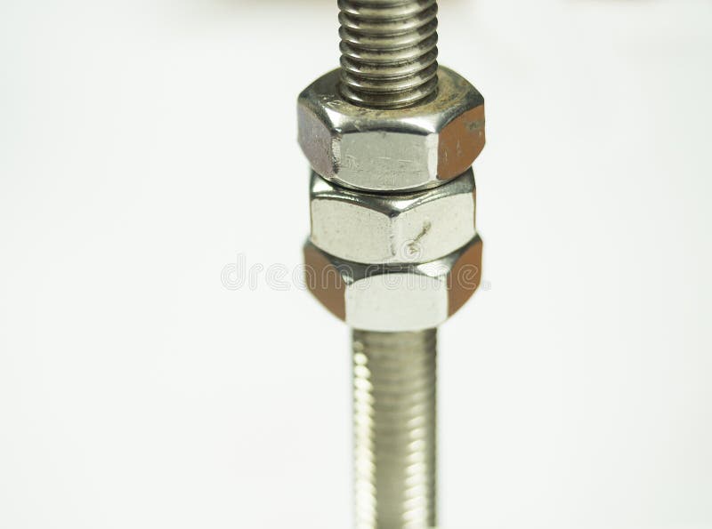 Metal Studs with Metric Thread Isolated Stock Image - Image of metal ...