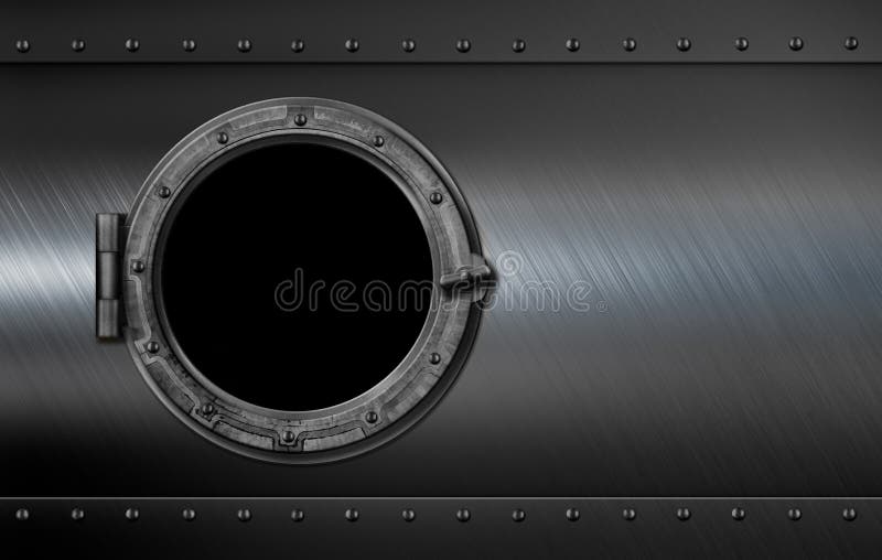 Metal Submarine or Ship Porthole Window Stock Photo - Image of iron ...