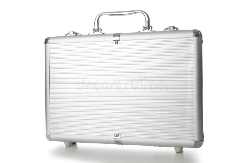 Metal suitcase stock image. Image of briefcase, file - 42396143