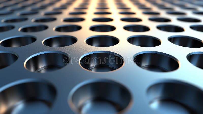 A Metal Surface with an Abstract Design and Oval Perforations Stock ...