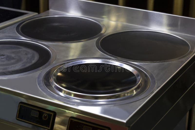 Metal Surface of the Cooking Plate for Cooking Stock Photo - Image of ...