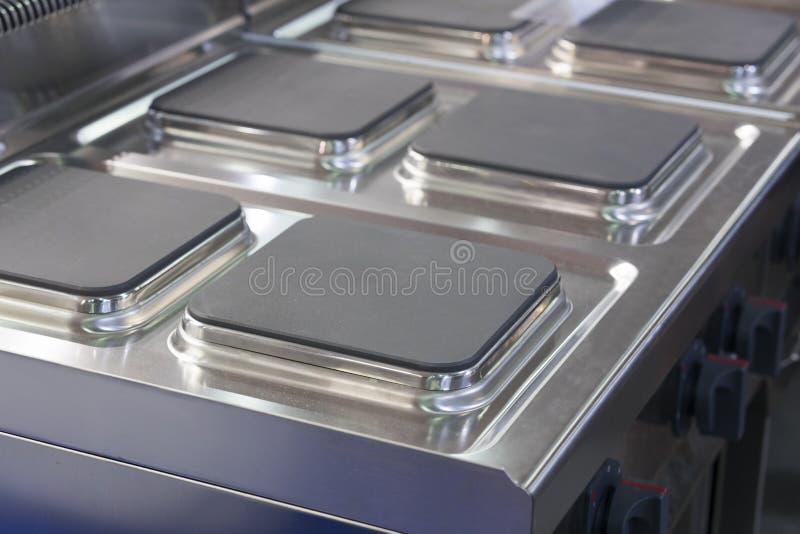 The Metal Surface of the Cooking Plate Stock Image - Image of bake ...