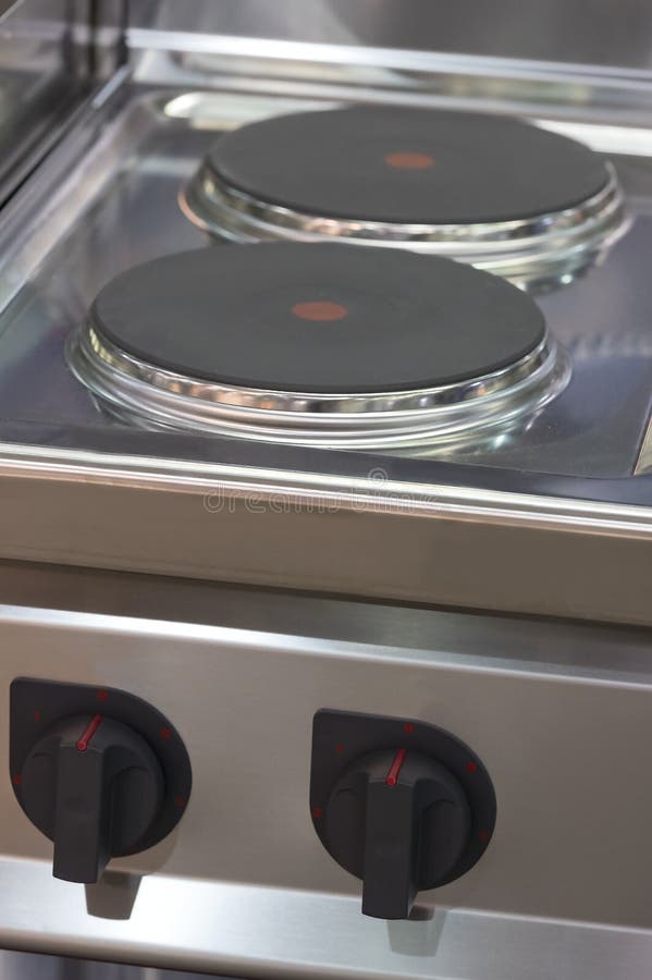The Metal Surface of the Cooking Plate Stock Image - Image of polished ...
