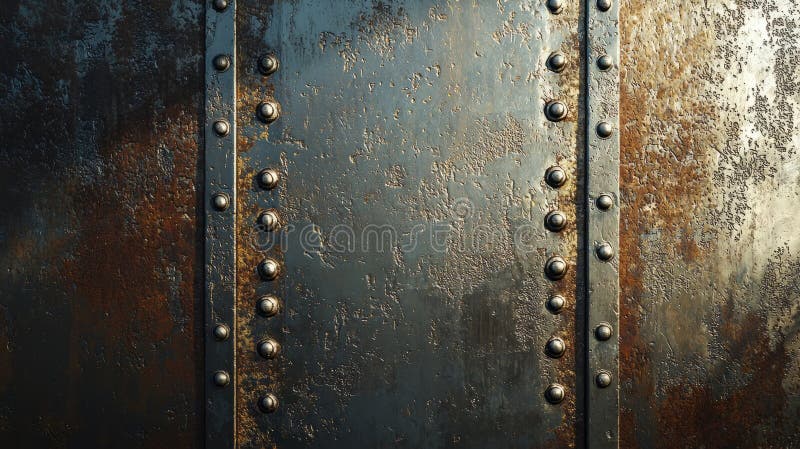 Metal Surface with Corrugated Rivets Stock Photo - Image of rivets ...