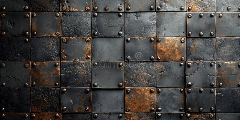 Metal Surface with Corrugated Rivets Stock Image - Image of industrial ...
