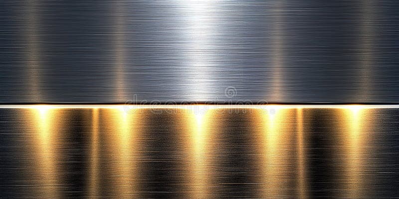Metal Surface with Gradient Shine and Warm Light Reflections Showcasing ...