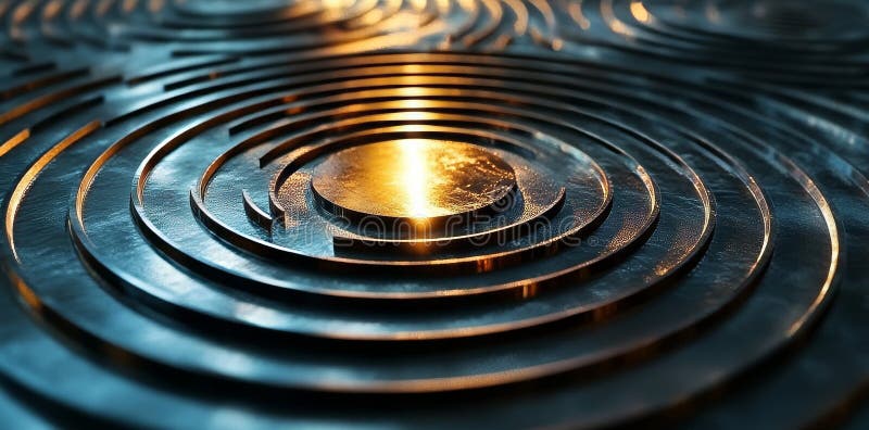 A Metal Surface with Gradient Textures that Reflect Light in a Circular ...