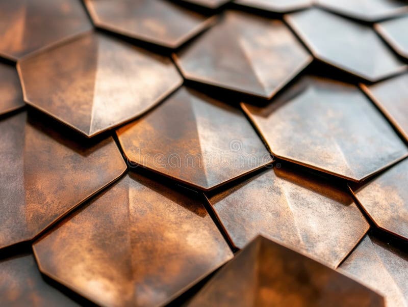Metal Surface with Hexagons Stock Illustration - Illustration of ...