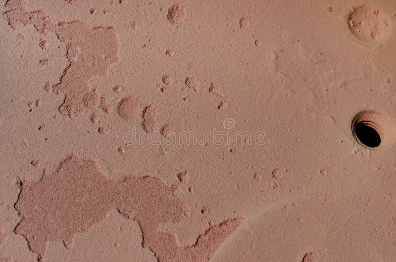 Metal Surface of the Machine with Brown Frozen Solid Dust Stock Photo ...