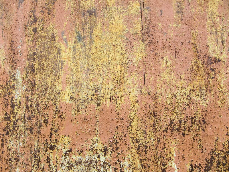 Metal Surface with Mottled Peeling Paint Stock Image - Image of rough ...