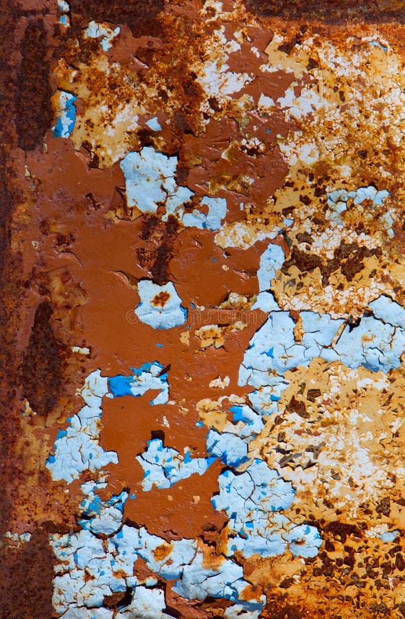 Metal Surface with Peeling Paint Stock Image - Image of corrosion ...