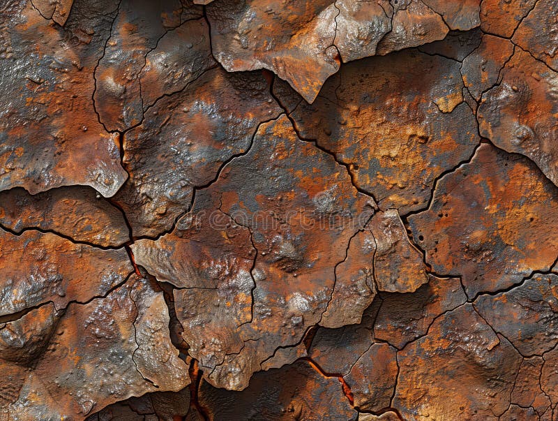 Metal Surface with Rough, Textured Rust Streaks Stock Illustration ...