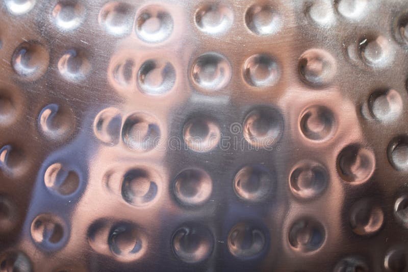 Metal Surface with Round Dent Stock Image - Image of aluminum, pattern ...