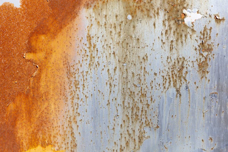 Metal Surface with Rust and Old Paint Stock Image - Image of surface ...