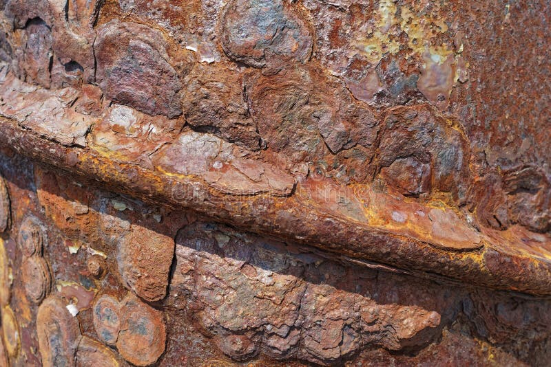 Metal Surface Showing Rusting Stock Image - Image of brown, damaged ...