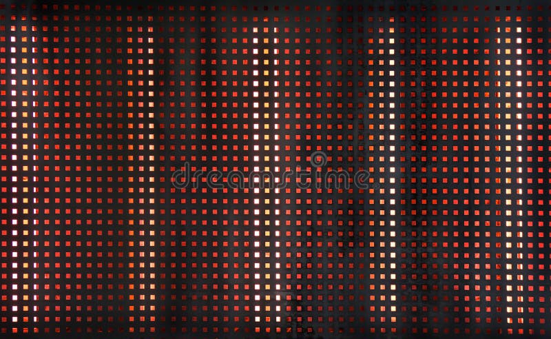 Metal Surface with Square Holes Illuminated by Vertical Lights Stock ...